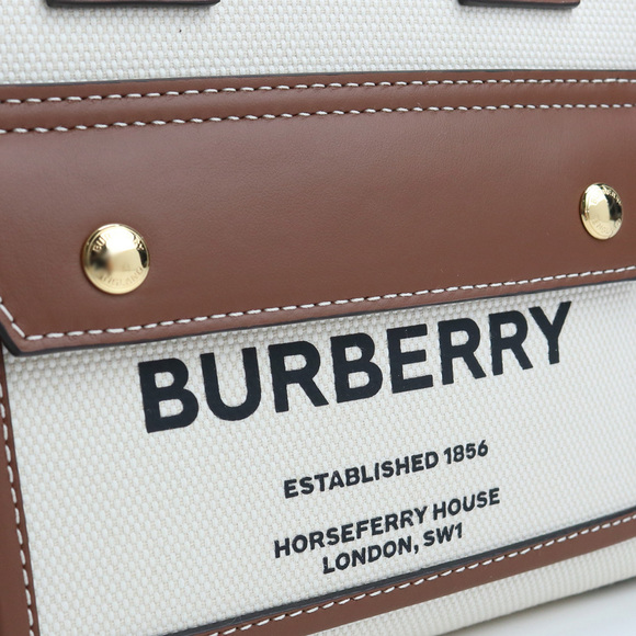 Burberry | Bags | Burberry Mini White To Leather Commuting Work | Poshmark